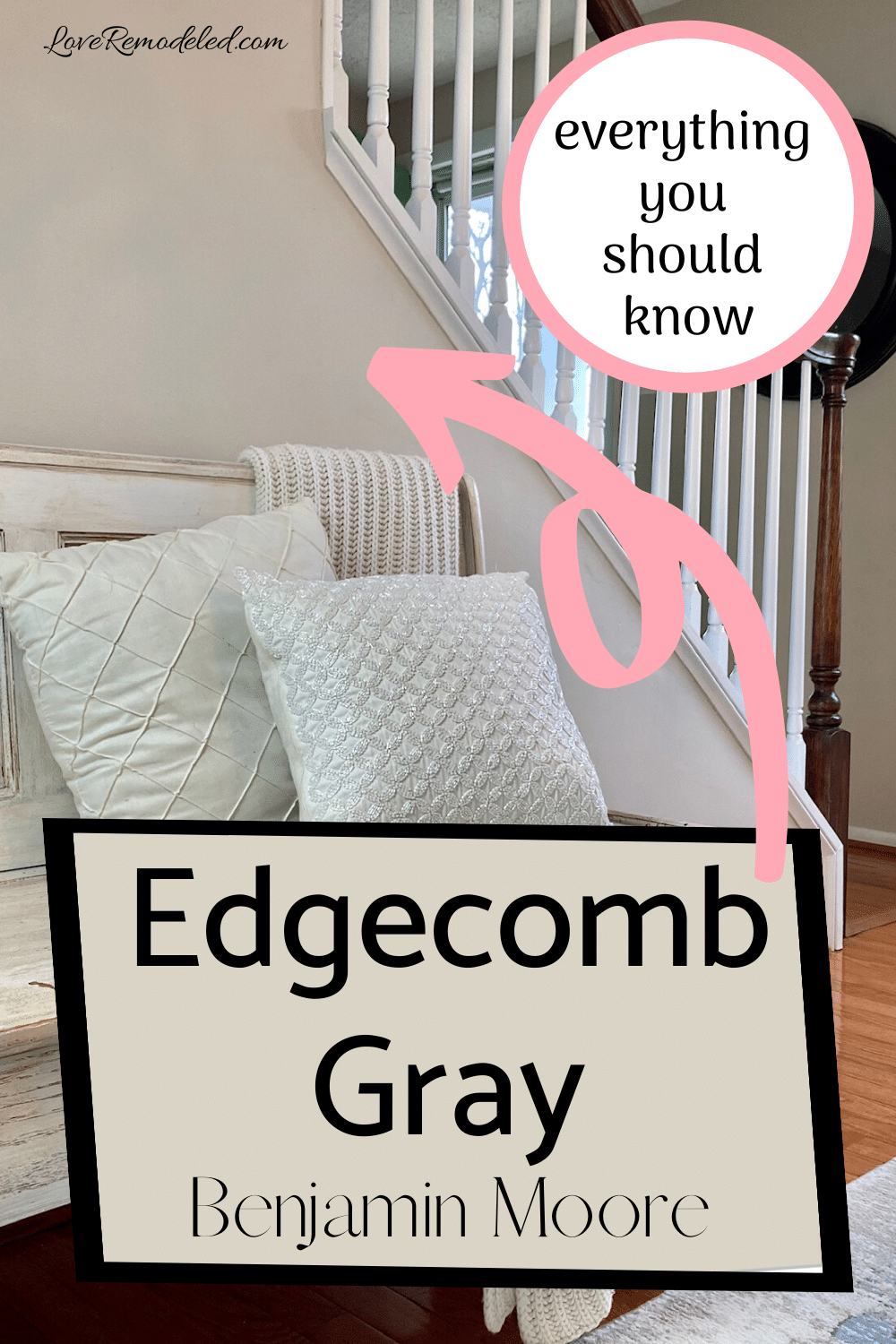 Benjamin Moore Edgecomb Gray Paint Color - Love Remodeled