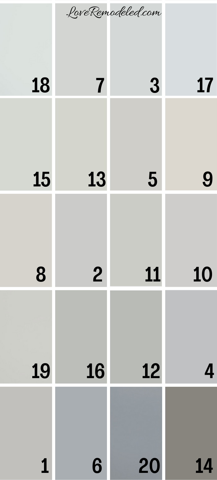 The Top 20 Gray Paint Colors - Love Remodeled