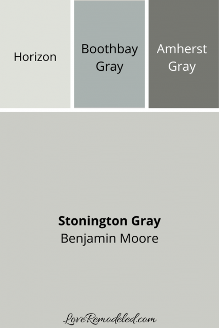 Stonington Gray Paint Color - A Benjamin Moore True Gray - Love Remodeled