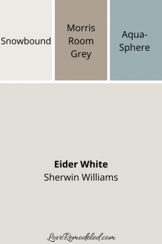 Eider White - a Sherwin Williams Off-White Paint Color - Love Remodeled