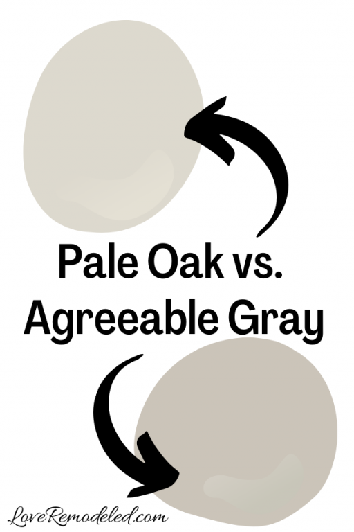 Pale Oak Vs Agreeable Gray