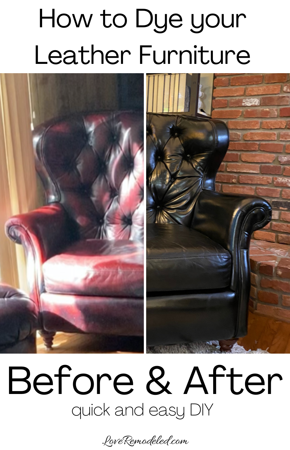How to Dye Leather Furniture - Love Remodeled