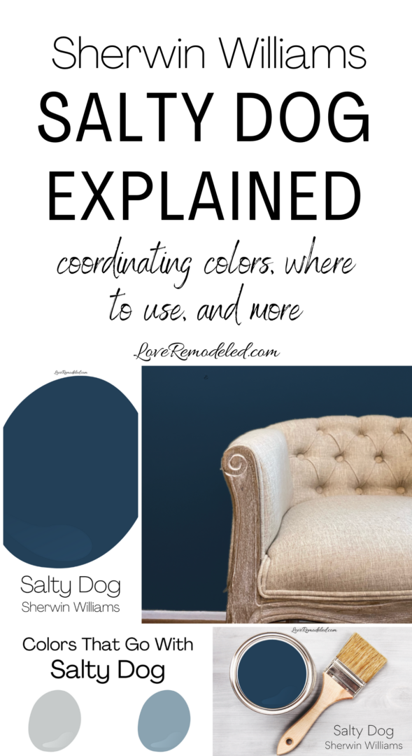 Salty Dog, a Navy Blue by Sherwin Williams - Love Remodeled