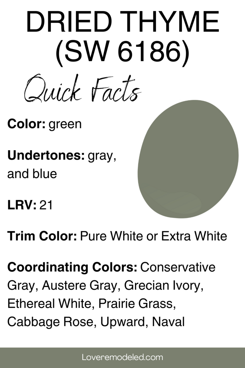 Sherwin Williams Dried Thyme Review - Love Remodeled