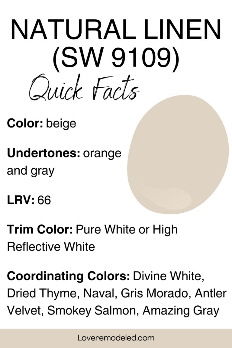 Natural Linen, by Sherwin Williams - Love Remodeled