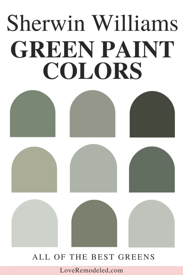 Sherwin Williams Green Colors - Love Remodeled